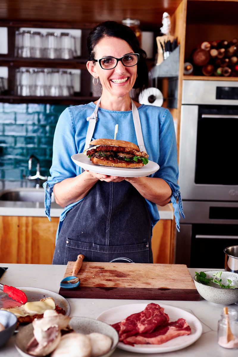 Italian crumbed porcini steak sandwich recipe - Dominique Rizzo